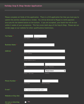 Stop & Shop Vendor Application Form Template | Jotform