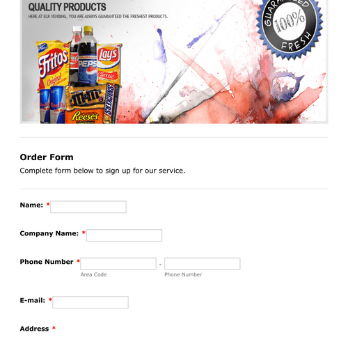 ELR Vending Inventory Form Template | Jotform