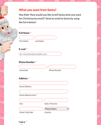 Email Santa Form Template | Jotform