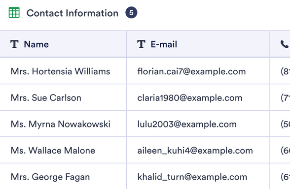 Email Sign Up Sheet Template | JotForm Tables