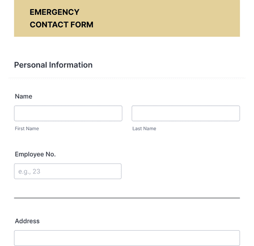 Emergency Contact Form Template | Jotform