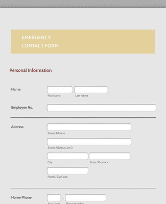 Emergency Contact Form Template | Jotform