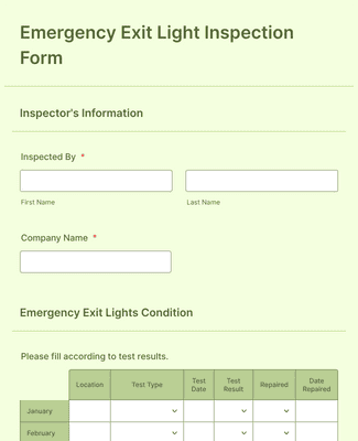 Tool Inspection Form Template | Jotform