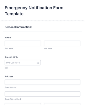 Emergency Notification Form Template | Jotform