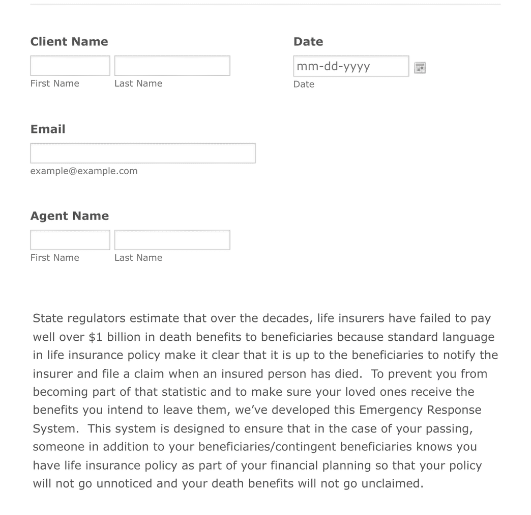 Emergency Response Contact List Form Template | Jotform