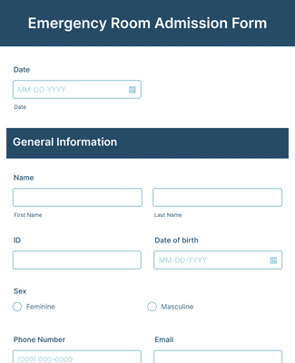 Emergency Room Admission Form Template | Jotform