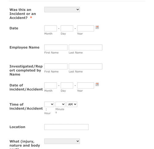 Employee Accident/Incident Report Form Template | Jotform