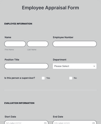 Employee Appraisal Form Template | Jotform