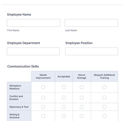 Employee Assessment Form Template | Jotform