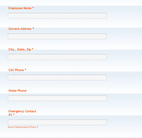 Employee Contact Information Form Template | Jotform