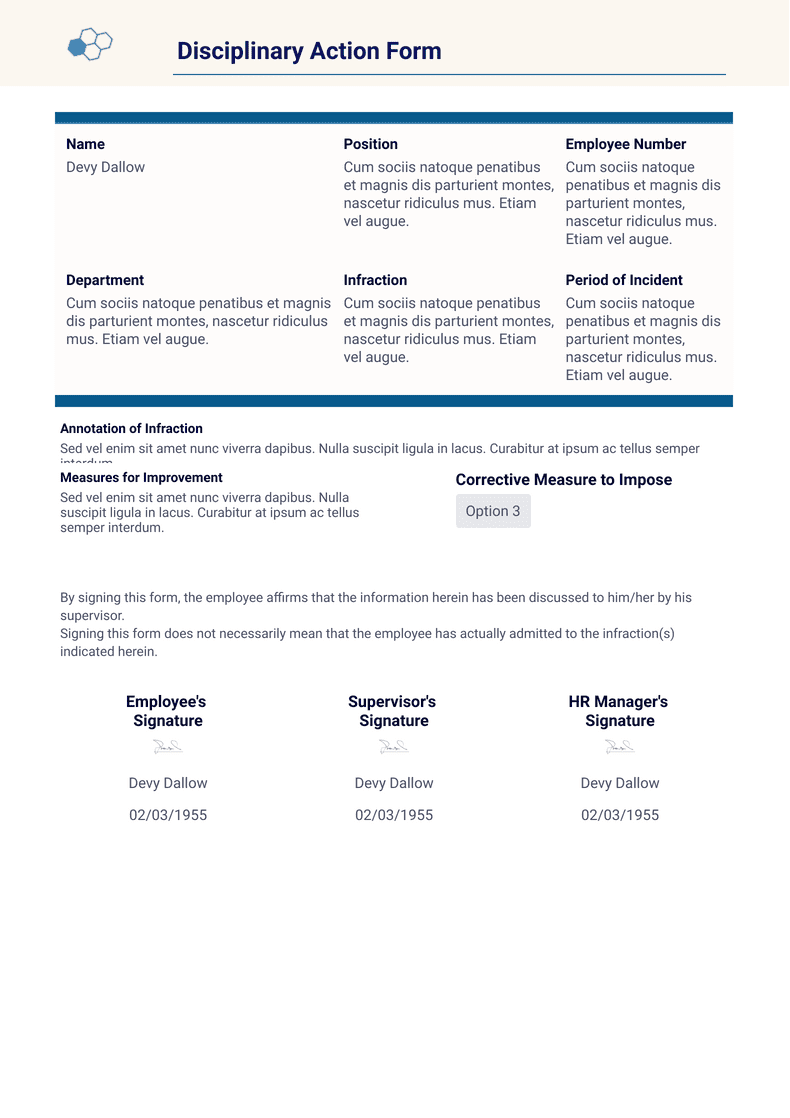 Employee Disciplinary Report PDF Templates Jotform