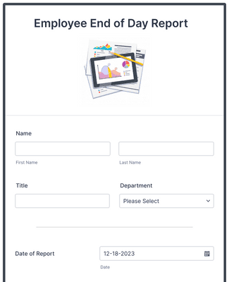Employee End of Day Report Form Template | Jotform