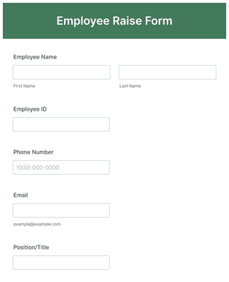 Employee Raise Form Template | Jotform