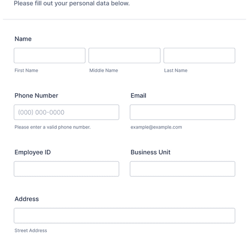Employee Records Update Form Template | Jotform