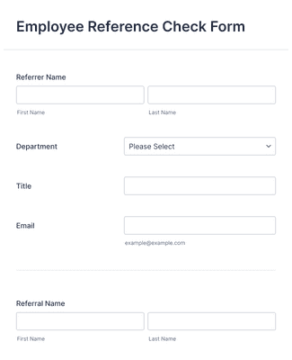 Employee Reference Check Form Template | Jotform