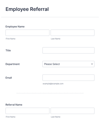 Employee Referral Form Template | Jotform