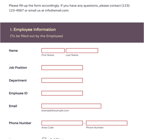Employee Separation Form Template | Jotform