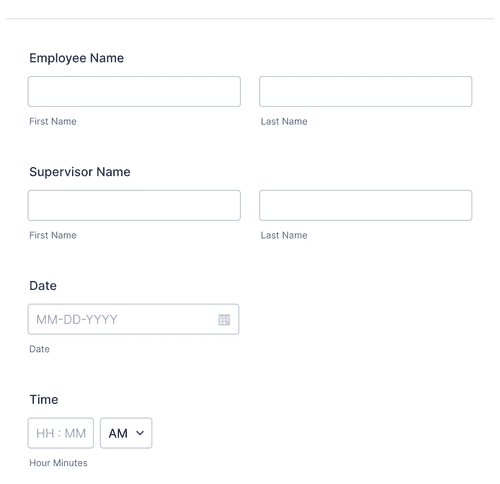 Employee Supervision Form Template | Jotform