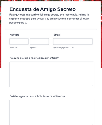 Encuesta de Amigo Secreto Plantilla de formulario | Jotform