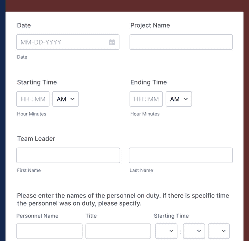 End of Shift Form Template | Jotform