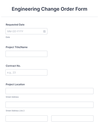 Engineering Change Order Form Template | Jotform