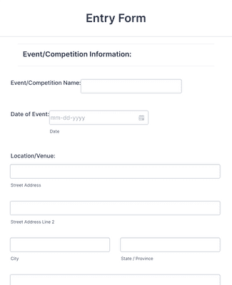 Entry Form Template | Jotform