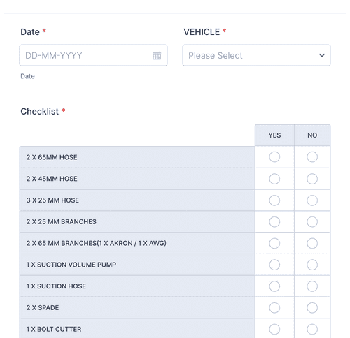 Equipment Checklist Form Template | Jotform
