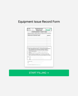 Equipment Issue Record Form Template | Jotform