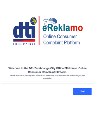 EReklamo: DTI Online Consumer Complaint Platform Form Template | Jotform