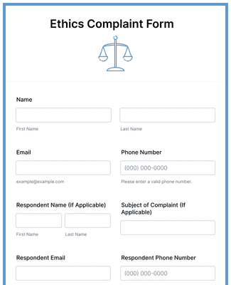 Ethics Complaint Form Template | Jotform