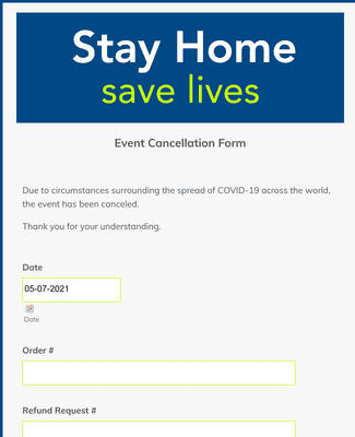 Event Cancellation Form Template | Jotform