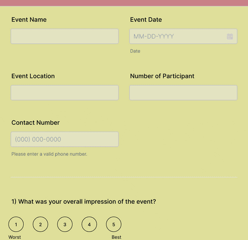 Post Event Feedback Survey Form Template | Jotform