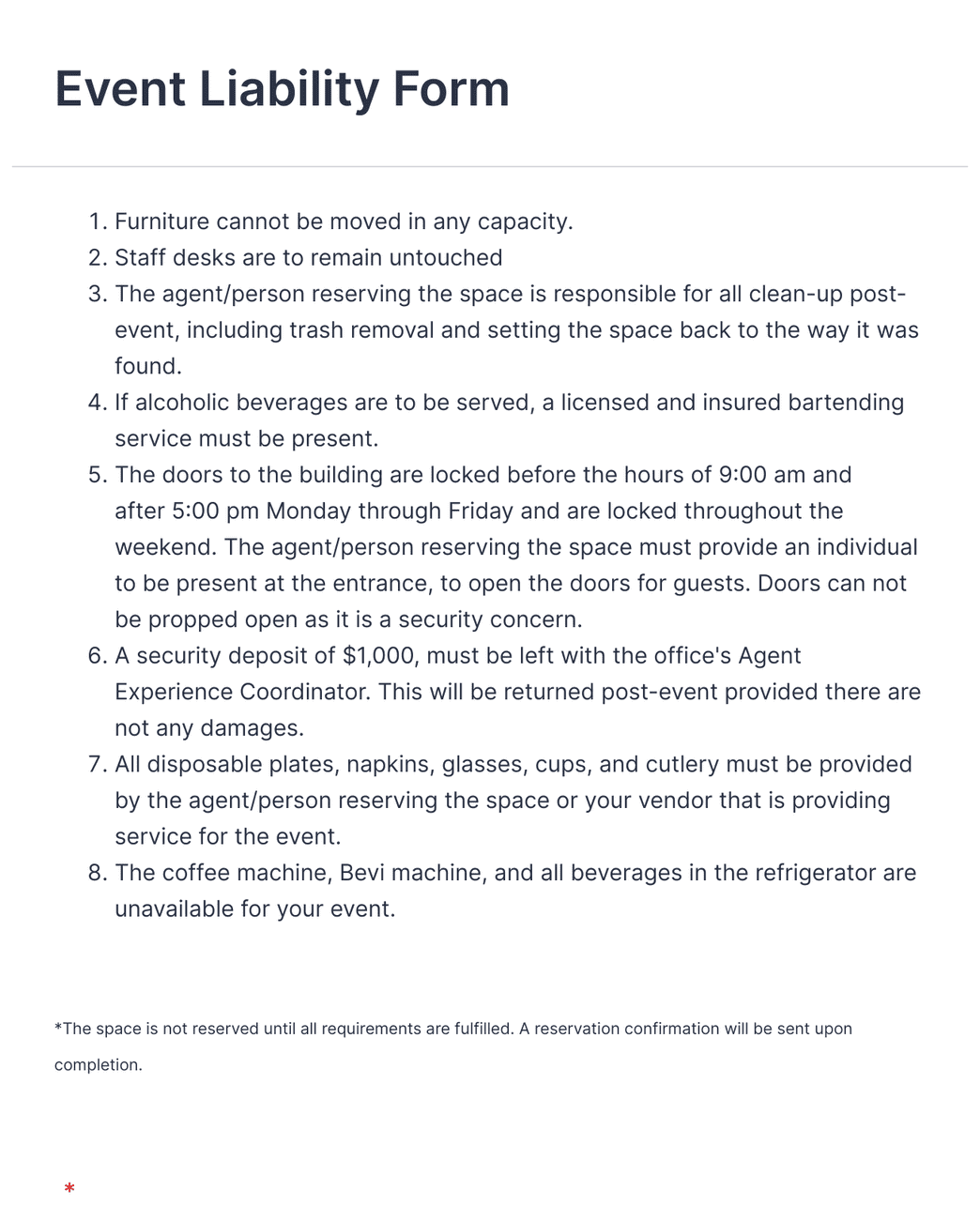 Event Liability Form Template | Jotform