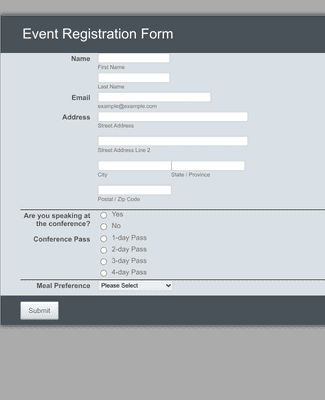 Event Registration Form Template | Jotform