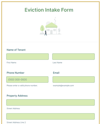 Eviction Intake Form Template | Jotform