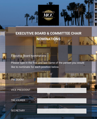 EXECUTIVE BOARD Form Template | Jotform