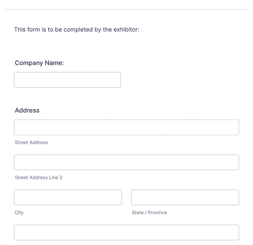 Exhibition Booking Form Template | Jotform