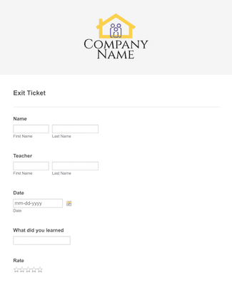 Exit Ticket Form Template | Jotform