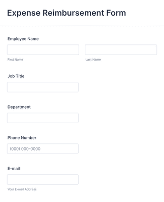 Expense Reimbursement Form Template | Jotform