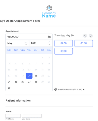Eye Doctor Appointment Form Template | Jotform