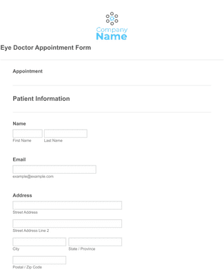 Eye Doctor Appointment Form Template | Jotform