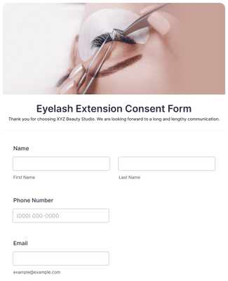 Eyelash Extension Consent Form Template | Jotform