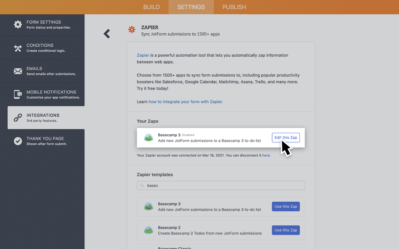 Basecamp - Project Management | Jotform