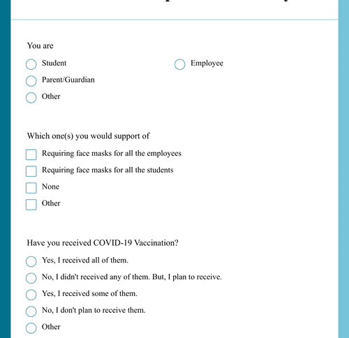 Face Mask Requirement Survey Form Template | Jotform