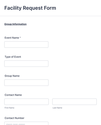 Facility Request Form Template | Jotform