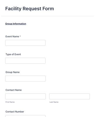 Facility Request Form Template | Jotform