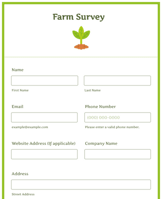 Farm Survey Form Template | Jotform