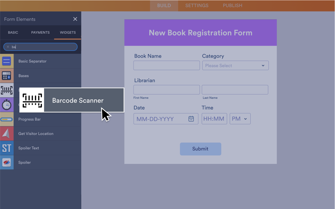 Barcode Scanner - Form Widgets | Jotform