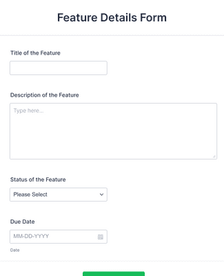 Feature Details Form Template | Jotform