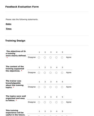 Feedback Evaluation Form Template | Jotform